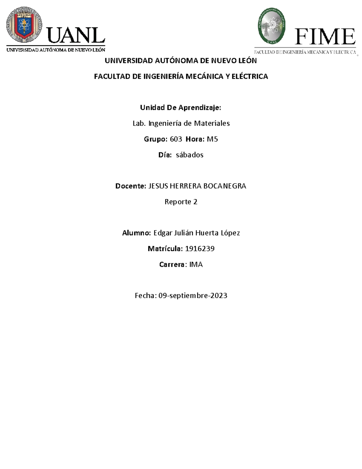 reporte 2 dureza rockwelll - UNIVERSIDAD AUT”NOMA DE NUEVO LE”N FACULTAD DE INGENIERÕA MEC¡NICA ...