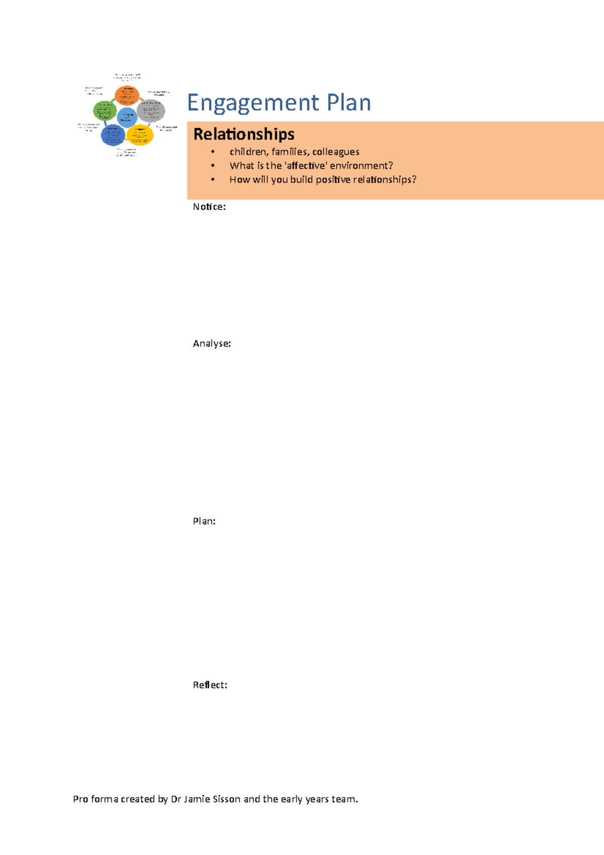 Engagement Planning document early years - Engagement Plan ...