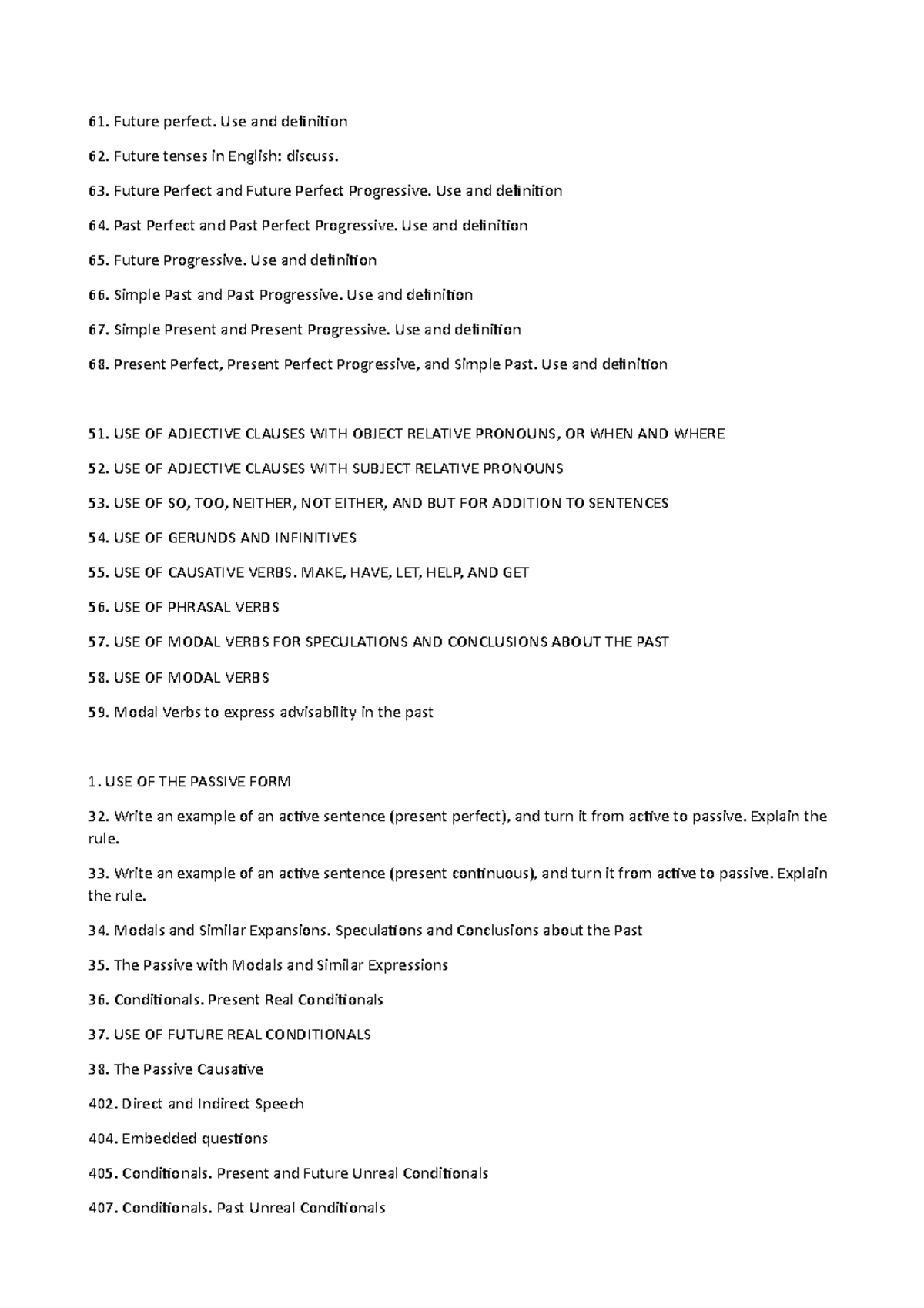 Orale inglese 2 domande - Future perfect. Use and definition Future ...