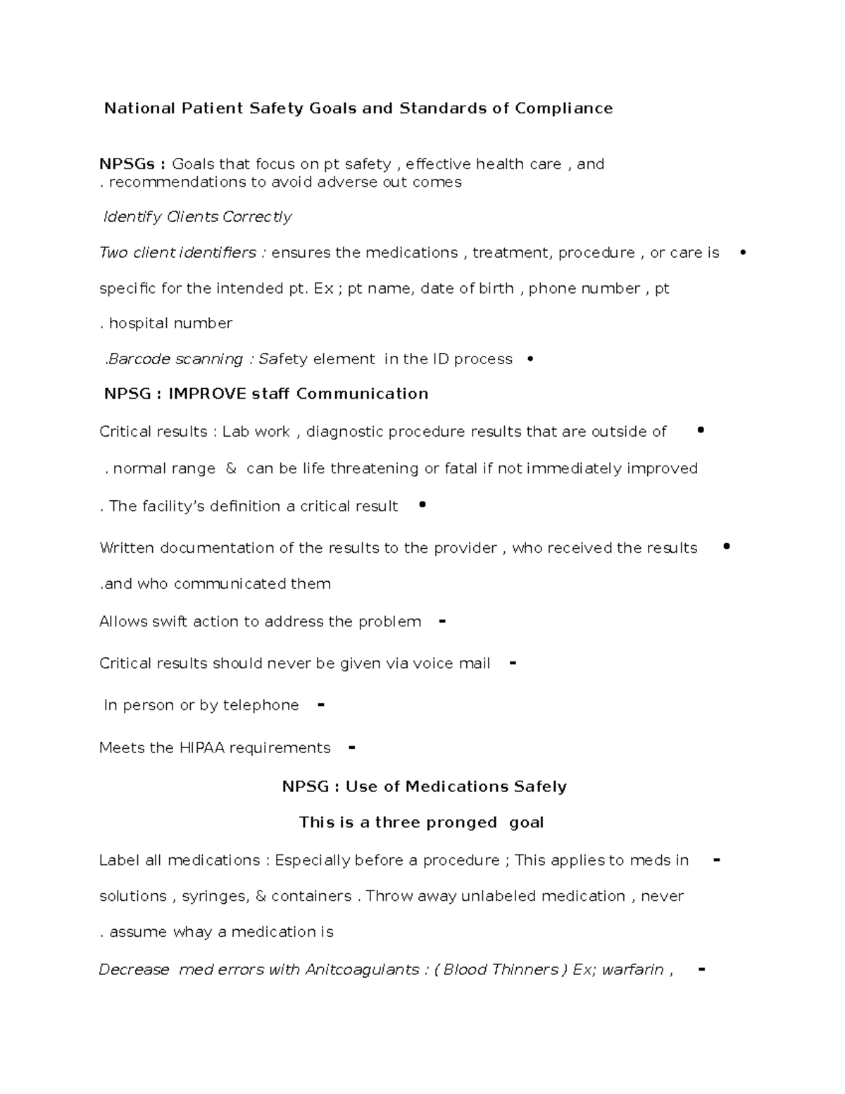 National Patient Safety Goals 6 Rationale at Anne Brown blog