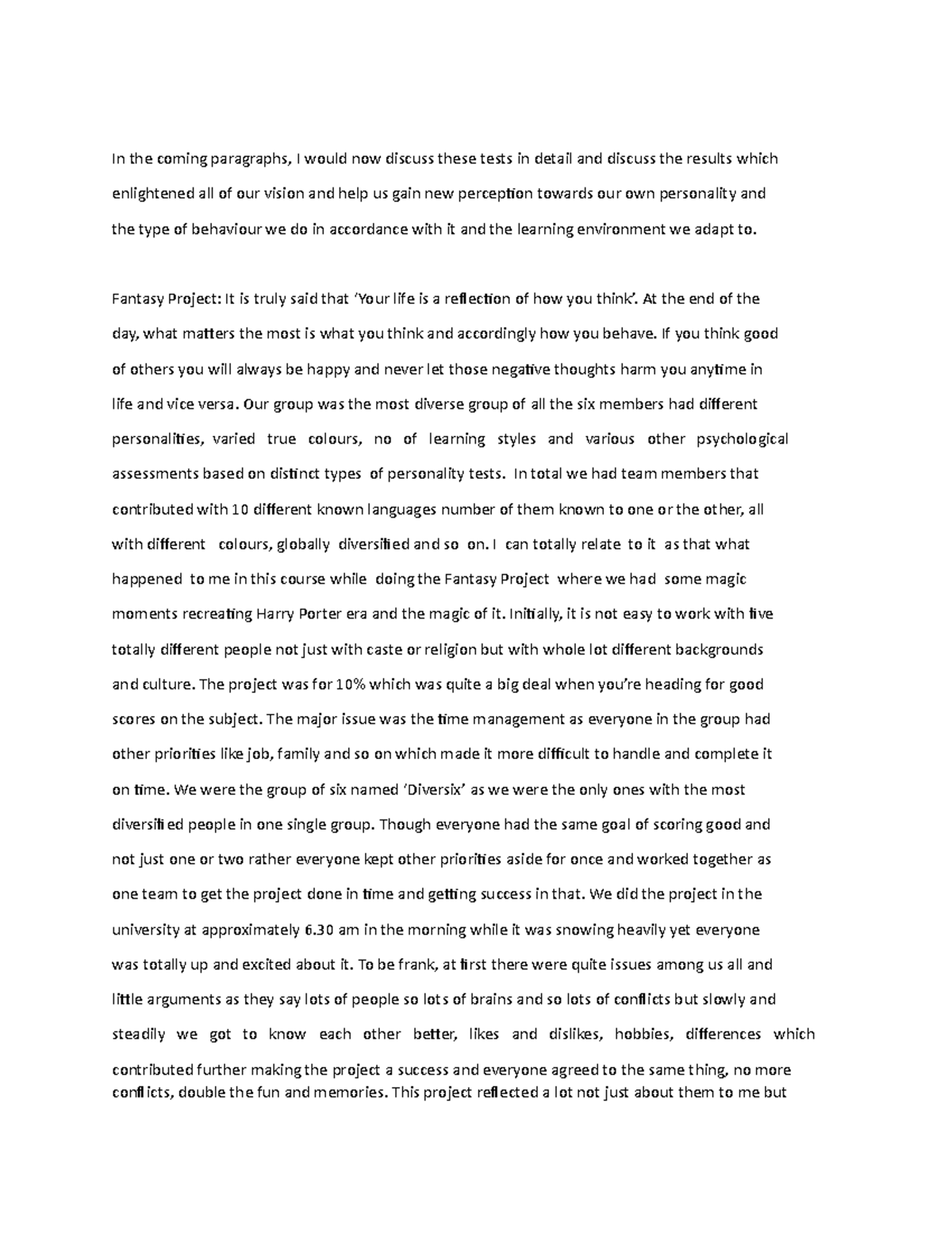 OB RAW - organization behavior - In the coming paragraphs, I would now ...