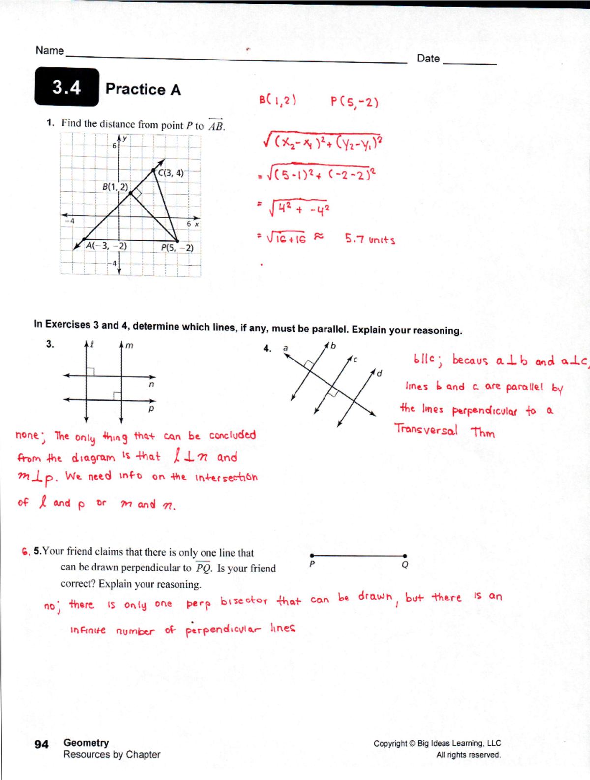 3 - This sheet talks about linear and parallel pairs. - Name Date 3 ...