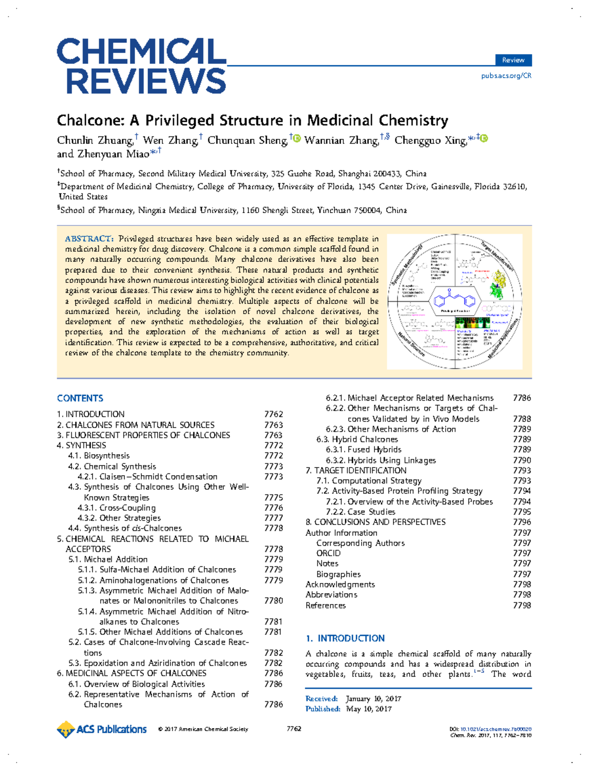 Chalcone A Privileged Structure in Medicinal Chemistry - Chalcone is a ...