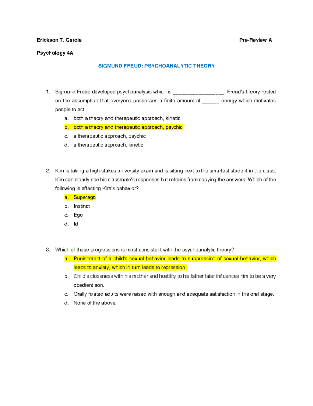 Garcia Pre-Review A Written Activity - Erickson T. Garcia Pre-Review A ...