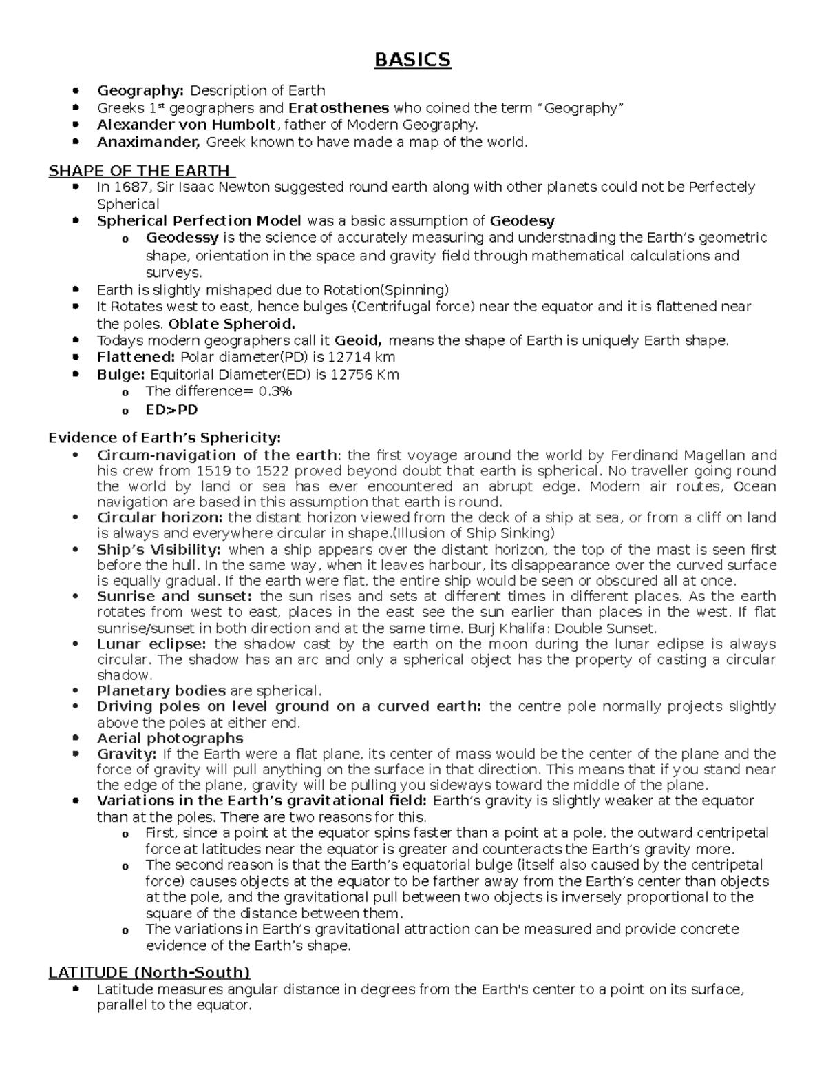 Basics of Gerography - vsgrsd - BASICS Geography: Description of Earth ...