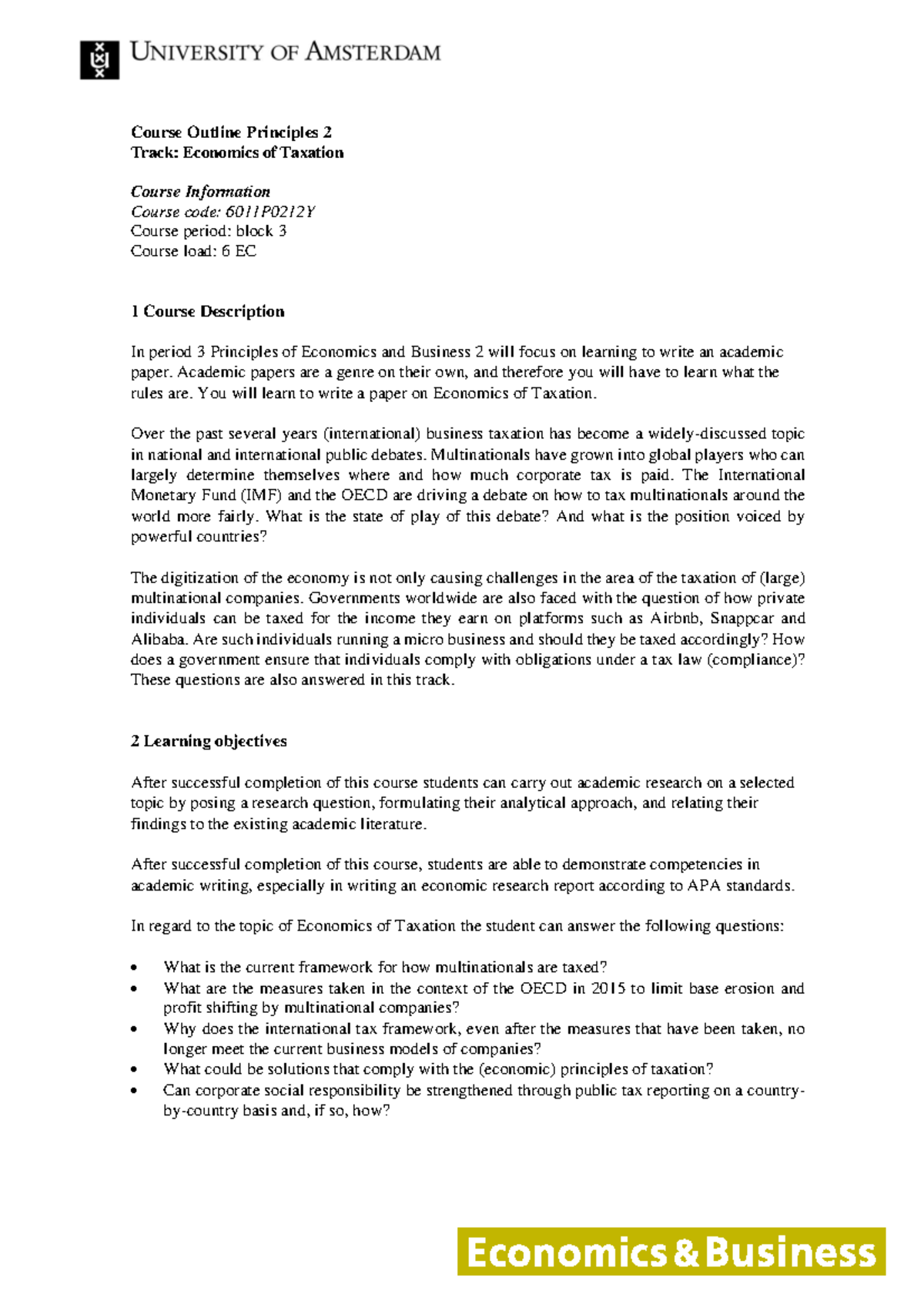 Course Outline Principles 2020-2021 Eo T - Course Outline Principles 2 ...