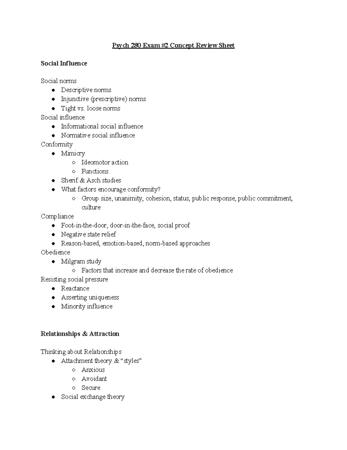 280Exam2 Concept-review-sheet - Psych 280 Exam #2 Concept Review Sheet ...