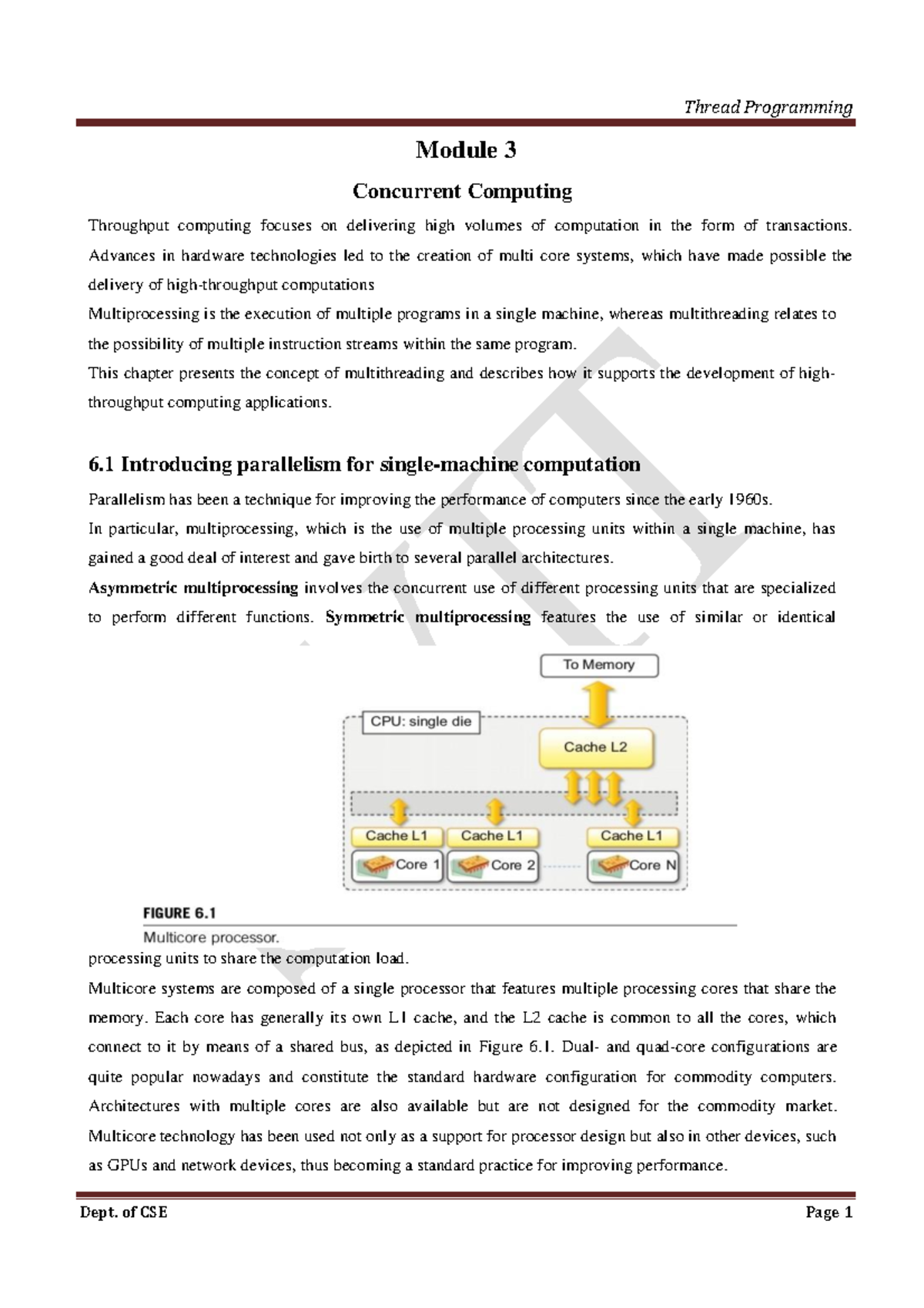 Cloud Computing And Its Applications Unit 3 Module 3 Concurrent Computing Throughput Computing