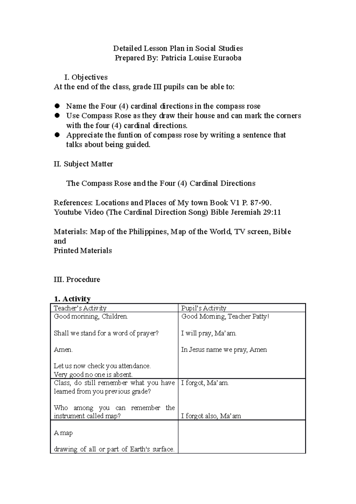 Detailed Lesson Plan Hekasi IV - Detailed Lesson Plan in Social Studies ...