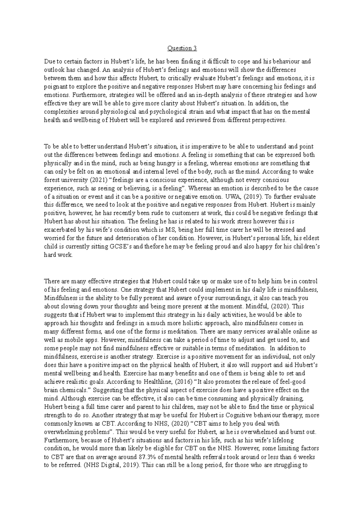 Question 3 - Essay On Unit 3 - Studocu