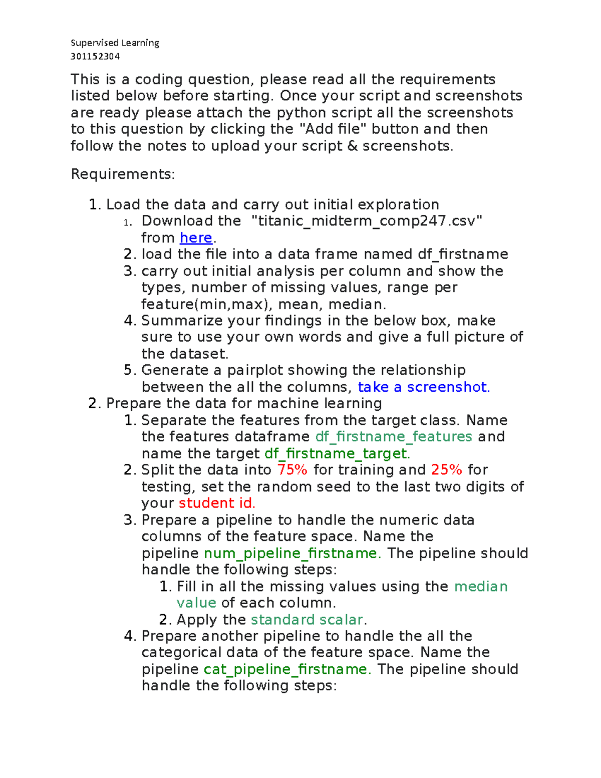 This is a coding question COMP247 - 301152304 This is a coding question ...