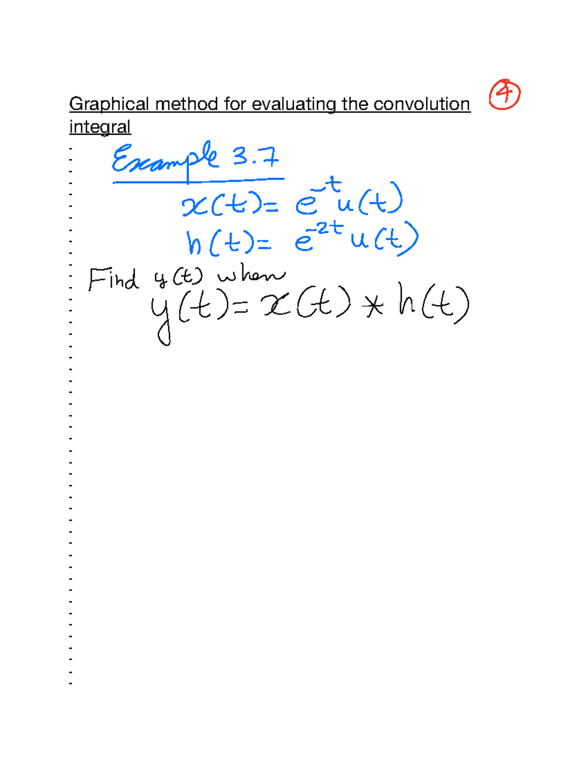 Convolution By Graphical Method Example 3 Elec242 Graphical Method