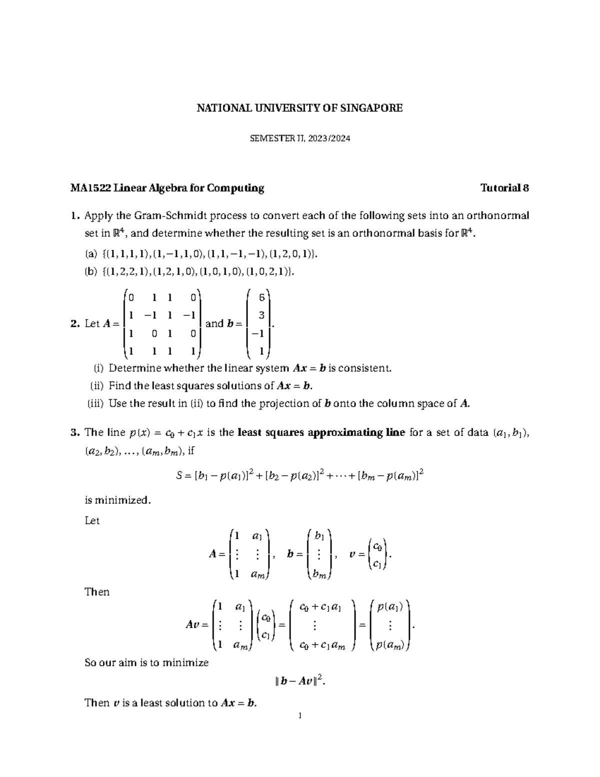 Tut8 - A tutorial involving a case study on linear algebra applications ...