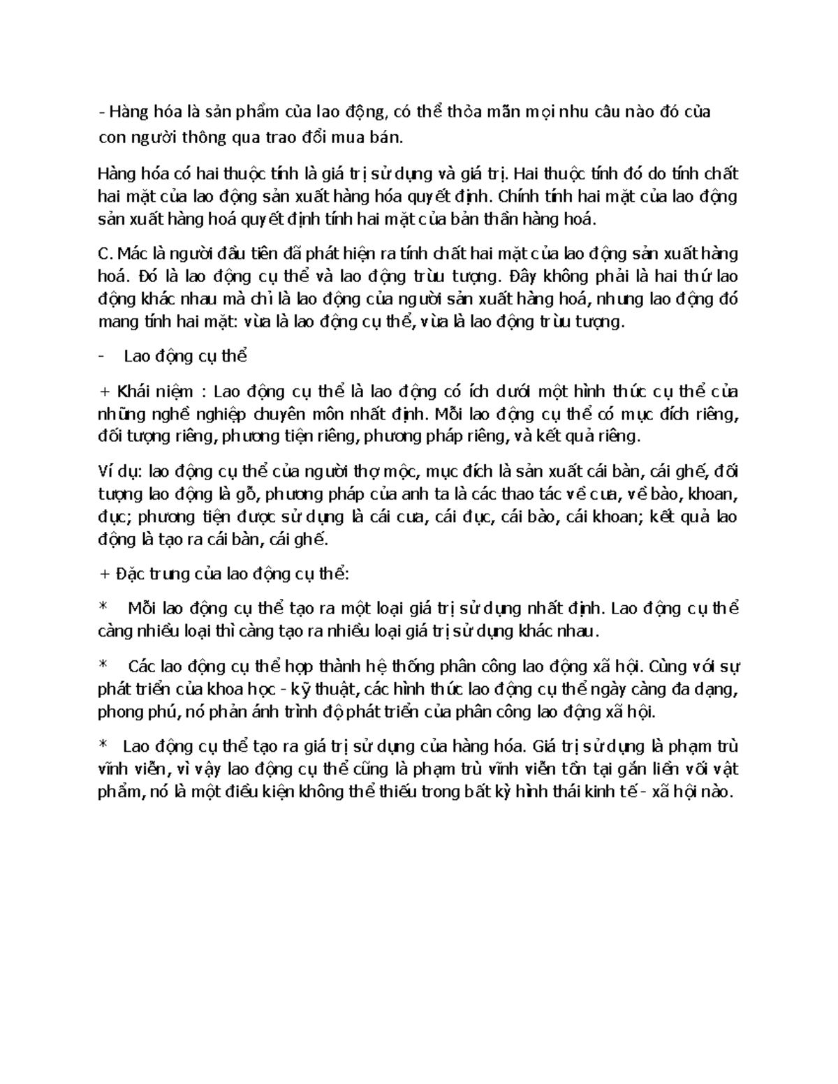 Bài tập triết - vbhgu75 ymo7 - Hàng hóa là s n ph m c a lao đ ng, có th th a mãn m i nhu cầầu nả ...