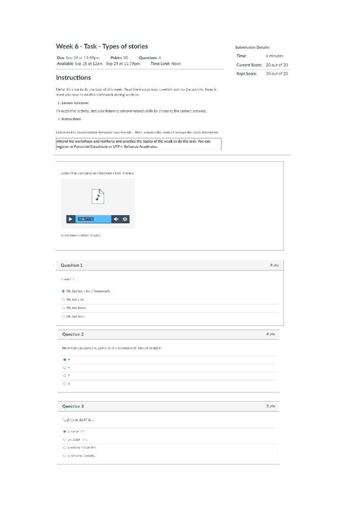 Week 6 - Task - Types of stories - III - Inglés 3 - Studocu