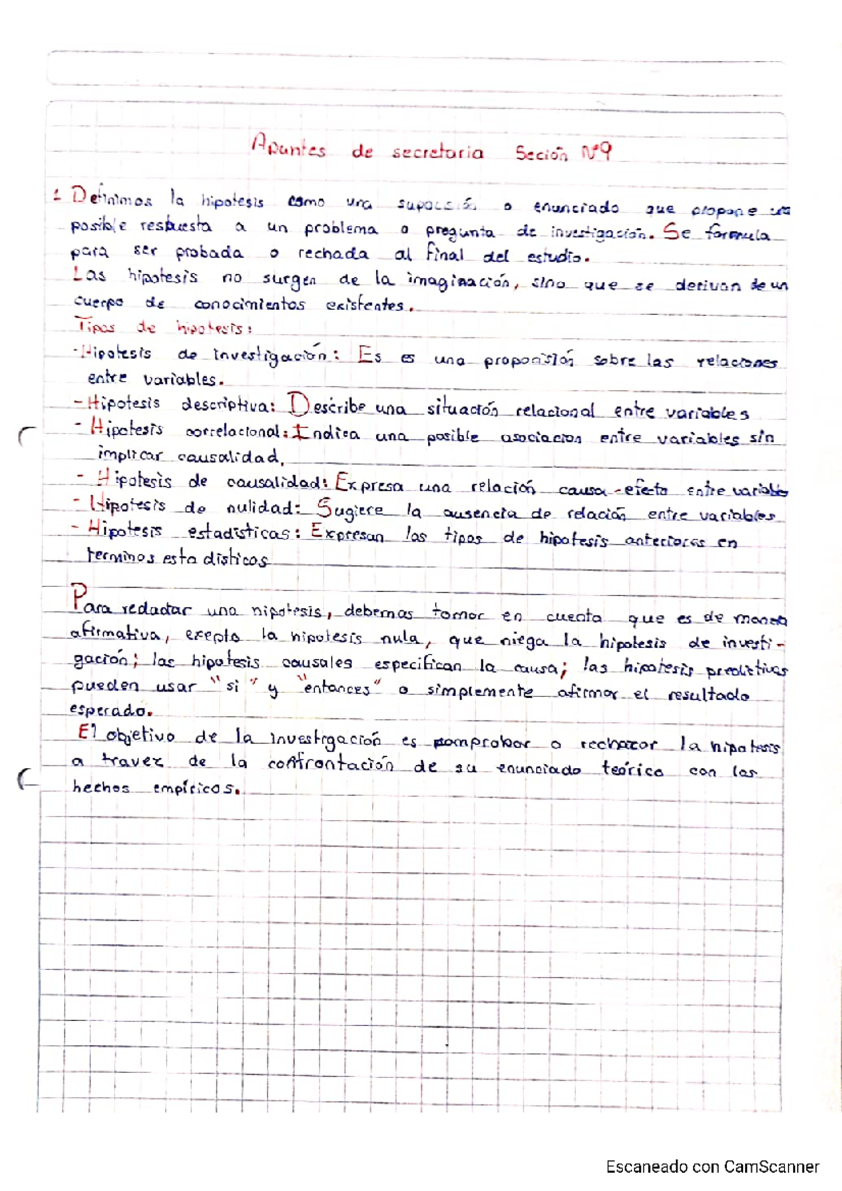 Apuntes de metodologia - Apuntes de secretaria Section 1 Defininos la ...