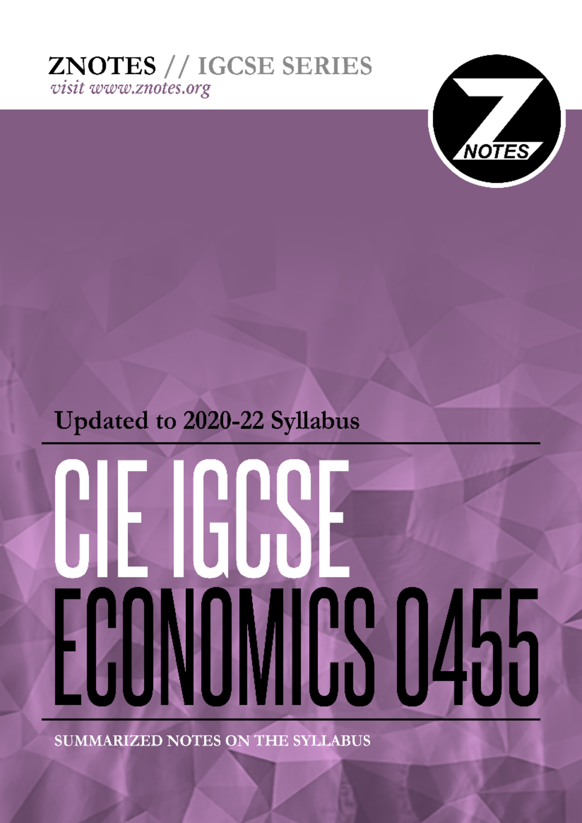 Cie igcse economics 0455 theory v3 znotes - TABLE OF CONTENTS 2 CHAPTER ...
