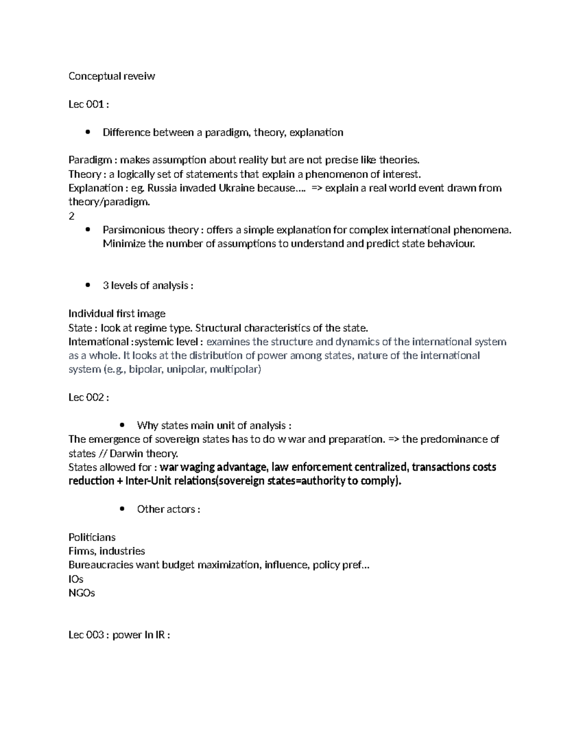 Conceptual reveiw - Conceptual reveiw Lec 001 : Difference between a ...