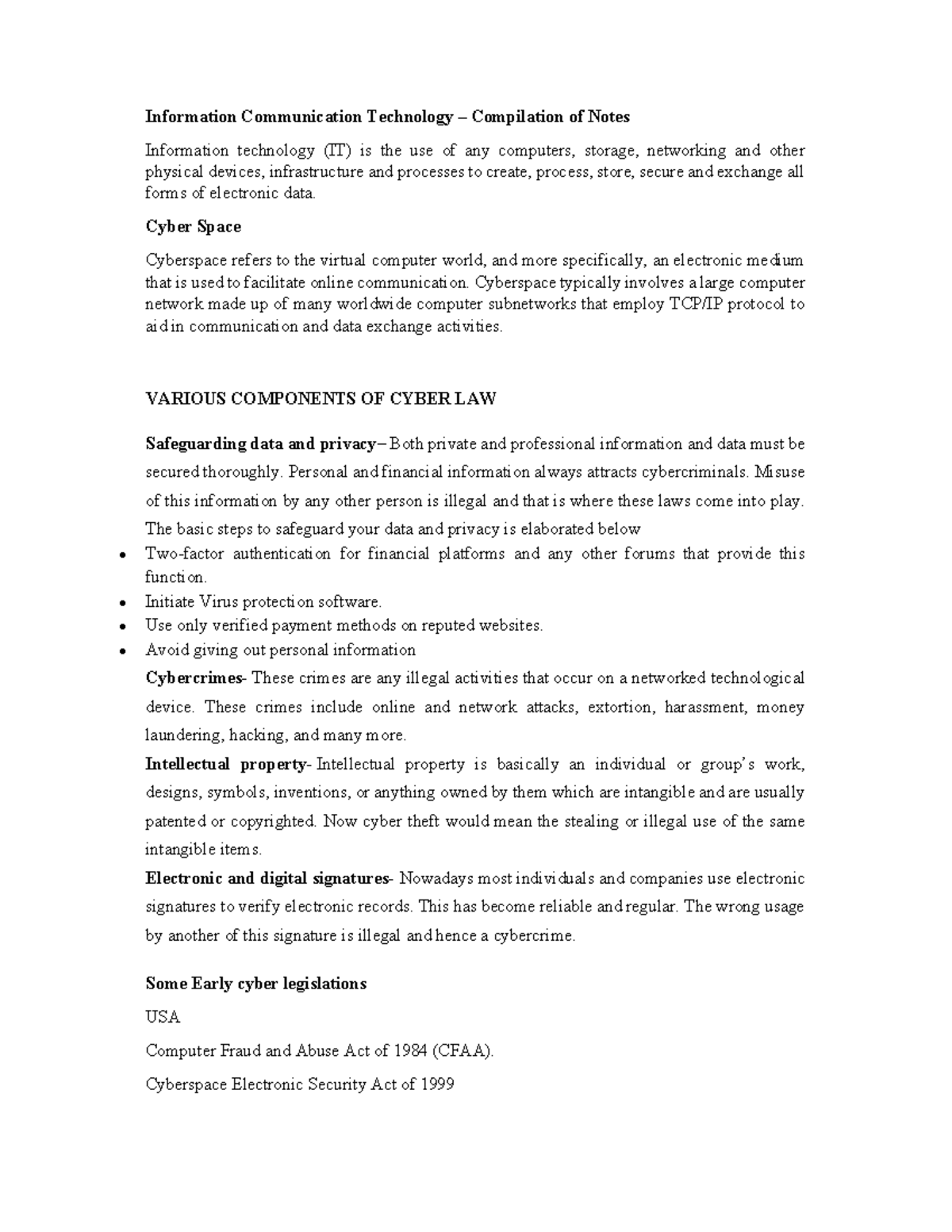 ICT Notes - LEARNING ICT - Information Communication Technology ...