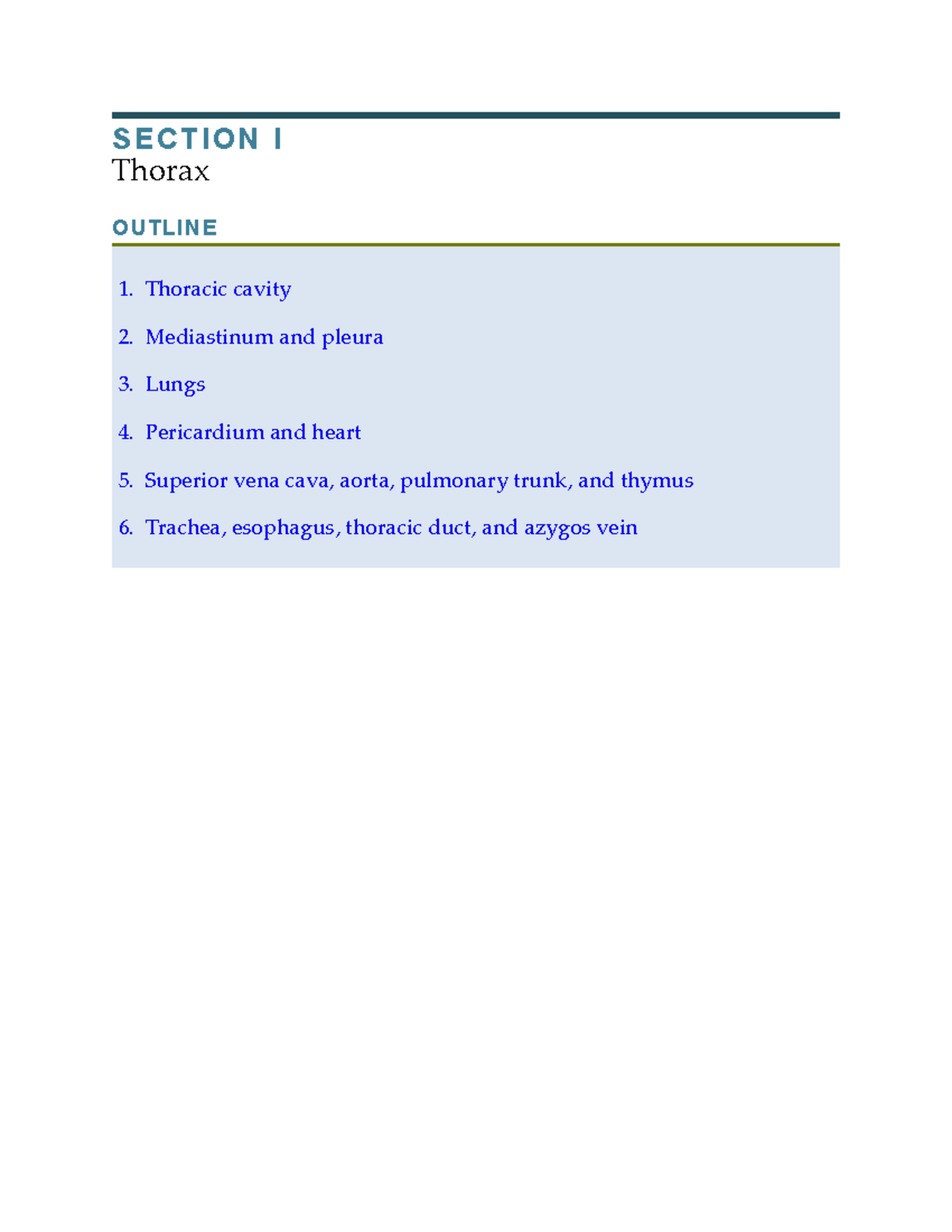 Selective Anatomy Vol 2-3 - S E C T I O N I Thorax OUTLINE 1. Thoracic ...