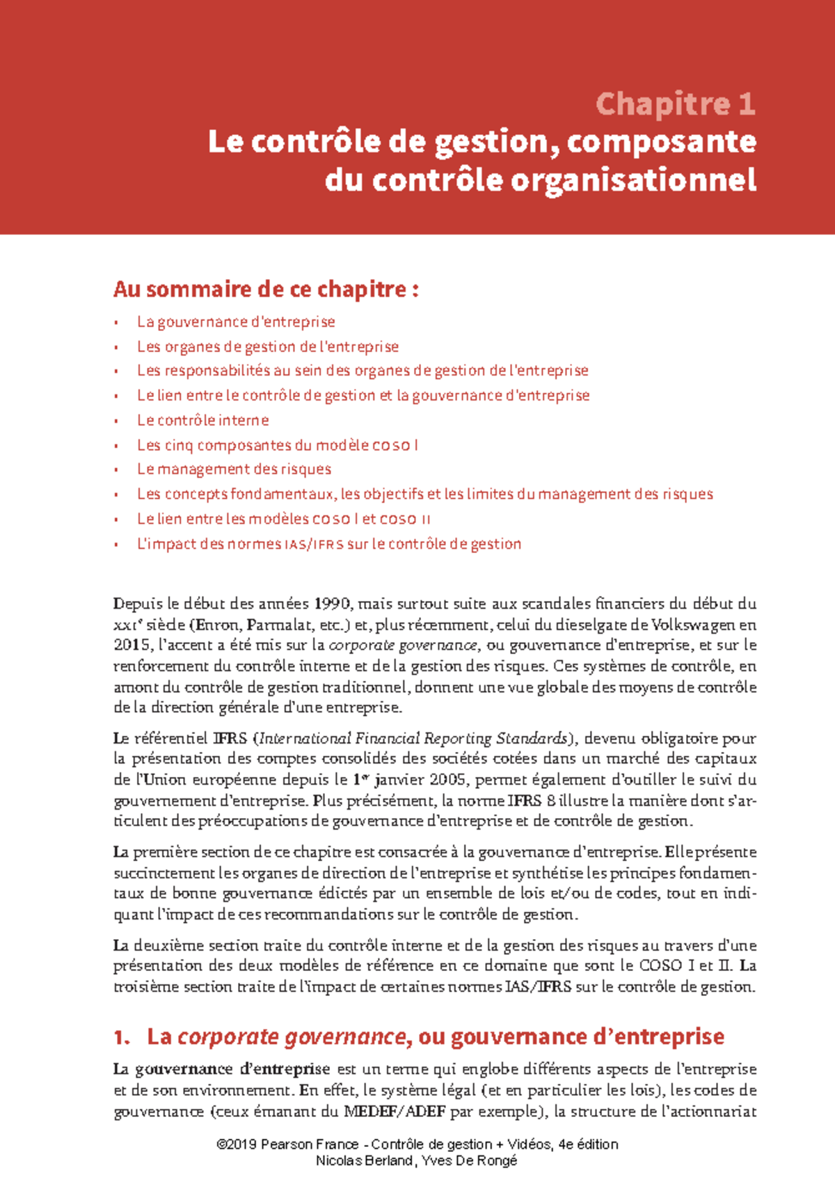 F0226 Chap1 - Résumé comptabilité - chapItre 1 Le contrôLe de gestIon ...