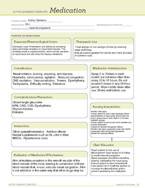 Zidovudine - templete - ACTIVE LEARNING TEMPLATES THERAPEUTIC PROCEDURE ...