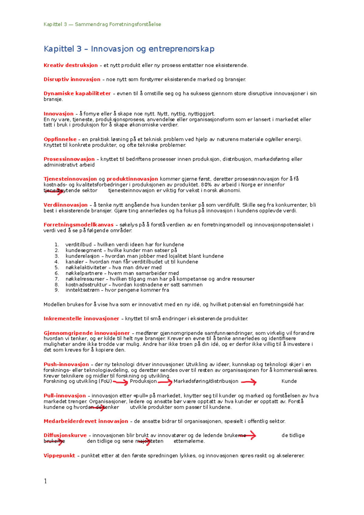 Kapittel 3 — Sammendrag Forretningsforståelse - Kapittel 3 — Sammendrag Forretningsforståelse ...