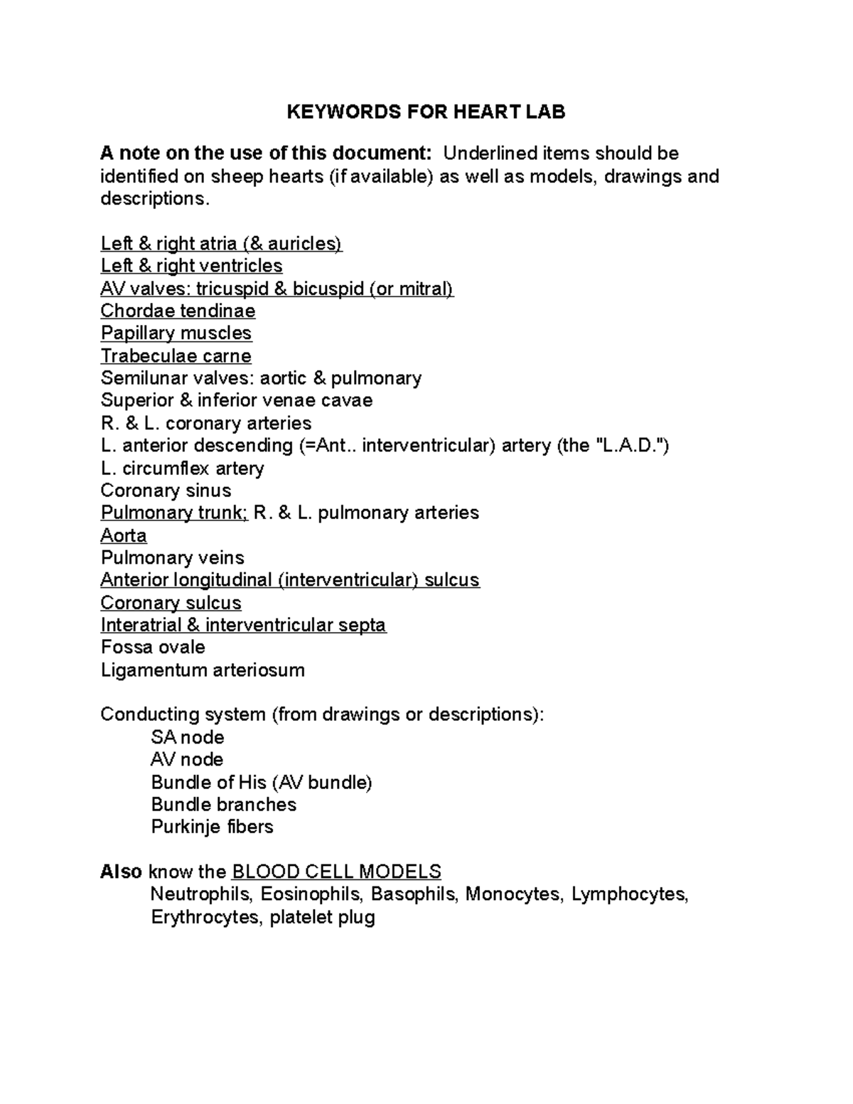 Ap2-hrtlab - Heart lab - KEYWORDS FOR HEART LAB A note on the use of ...