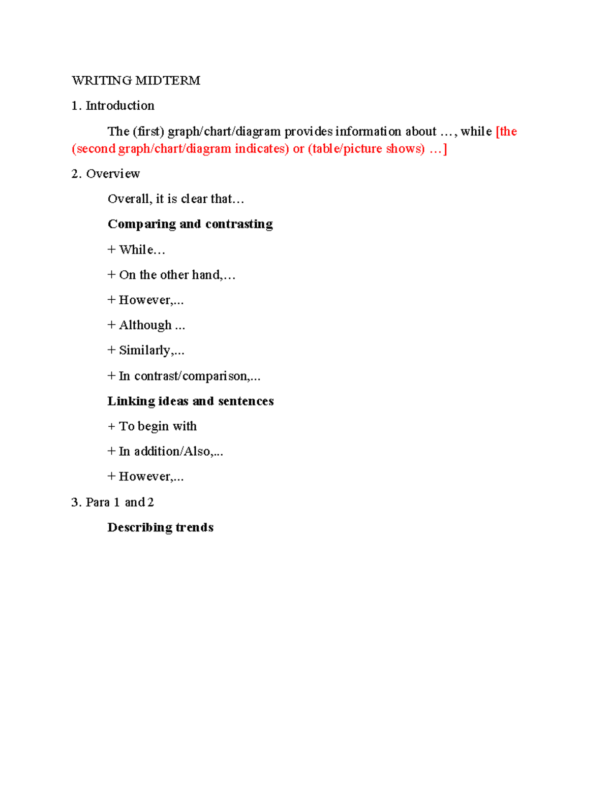 Writing Midterm - dfdgfg - WRITING MIDTERM 1. Introduction The (first ...