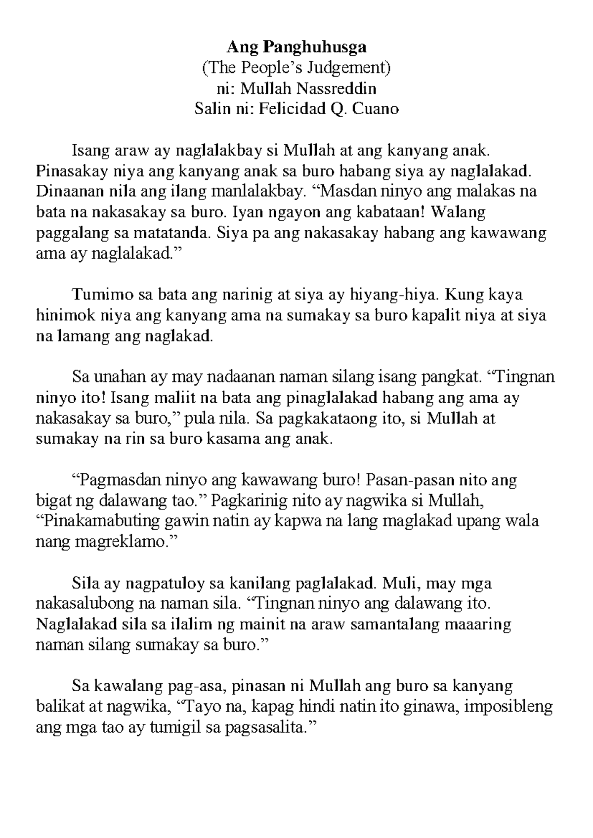 Ang-panghuhusga compress - Ang Panghuhusga (The People’s Judgement) ni ...