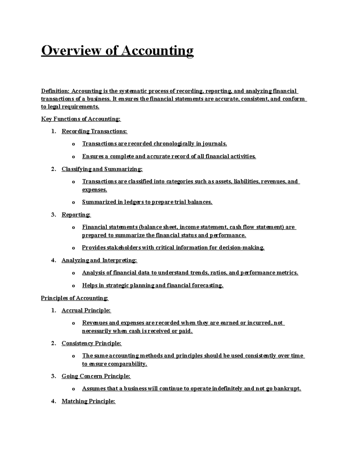 Overview of Accounting - Overview of Accounting Definition: Accounting ...