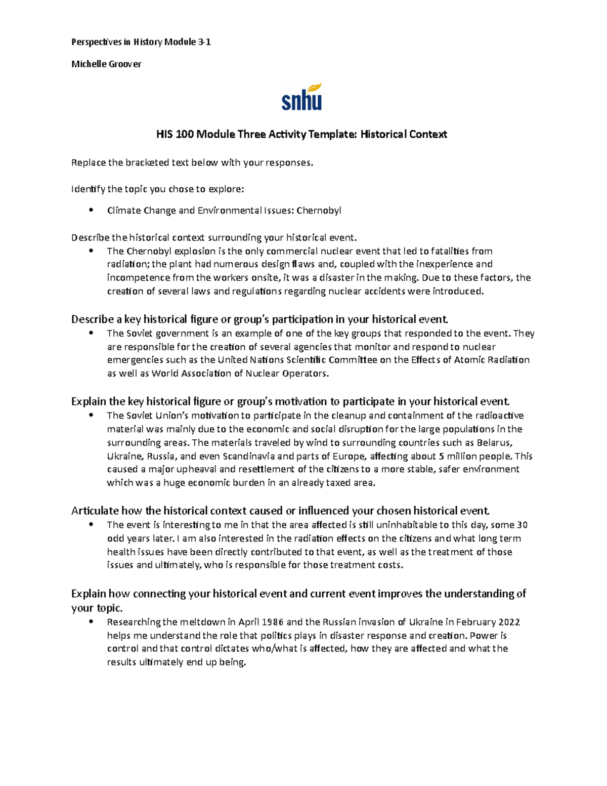 HIS 100 Module 3-1 Activity Context Template - Perspectives in History ...