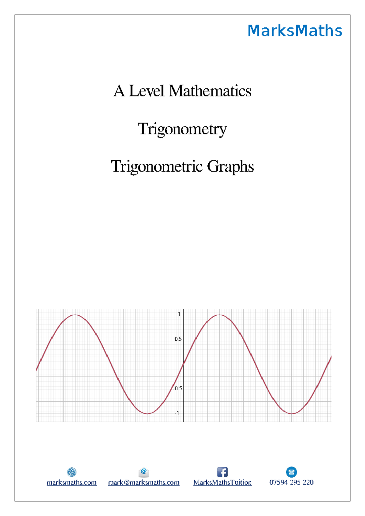 01)-Trigonometric-Graphs -0. 1 MarksMaths A Level Mathematics ...