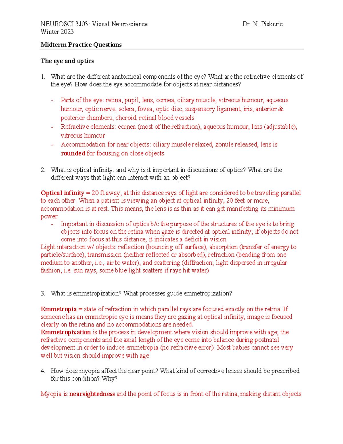 Midterm Practice Questions 2023 - Psych 3J03 - McMaster - Studocu