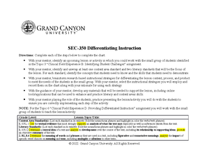 SEC-350 RS T8 SEC 350 Planning Literacy Instruction - SEC-350 Planning ...