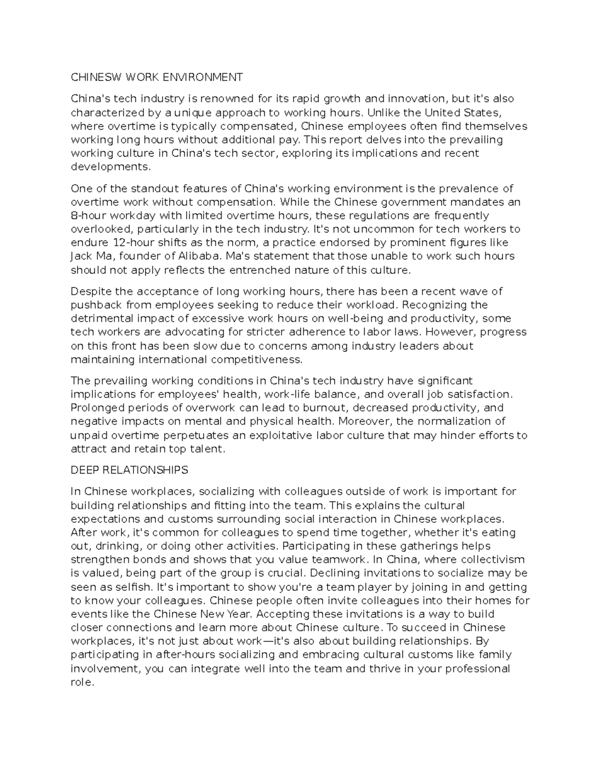 Chinese WORK Environment - CHINESW WORK ENVIRONMENT China's tech ...
