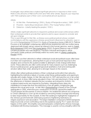 HSC Visual Arts Section II Extended Response - HSC Visual Arts: Section ...