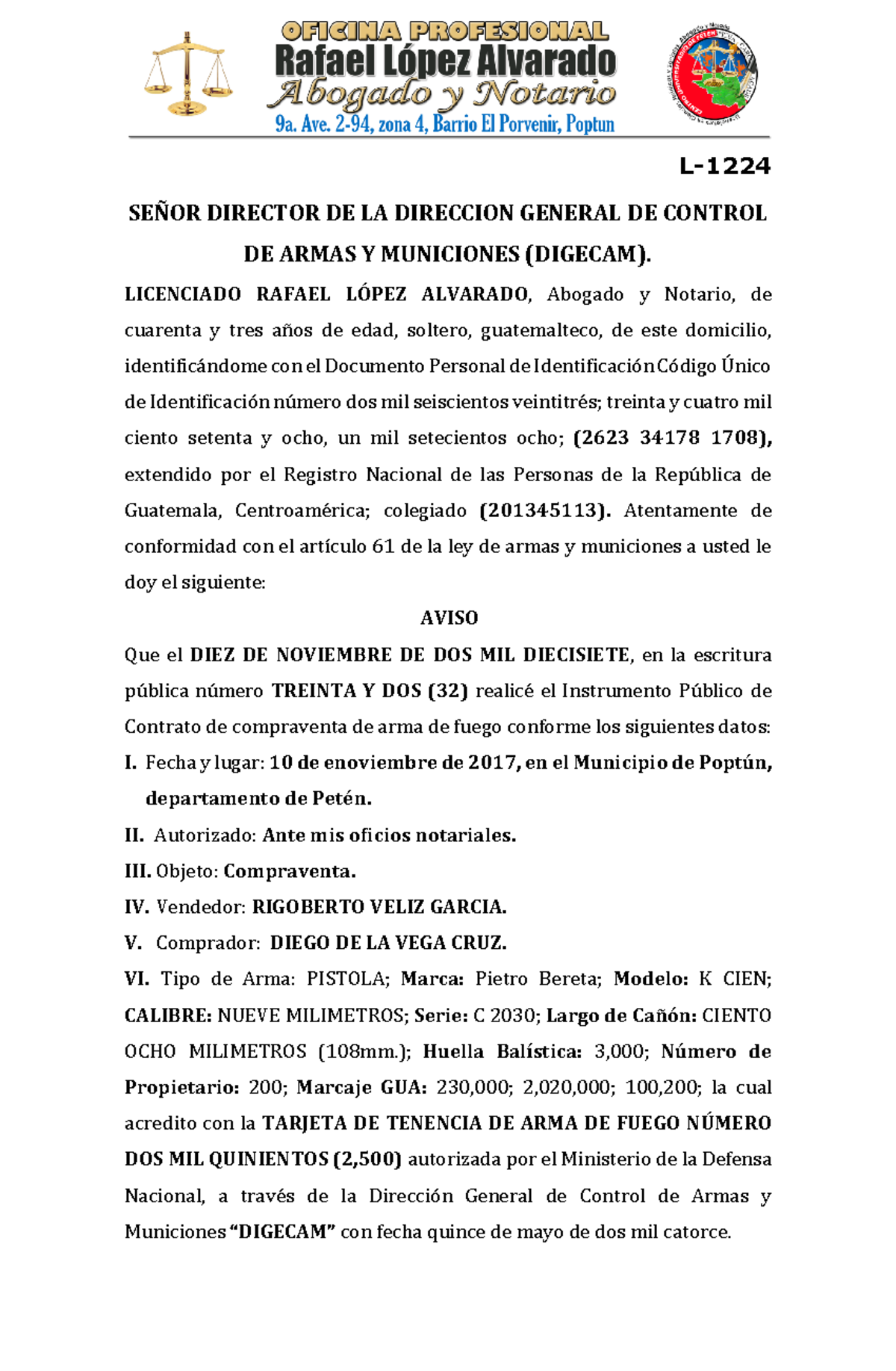Aviso-al-digecam compress - L- 1224 SEÑOR DIRECTOR DE LA DIRECCION ...