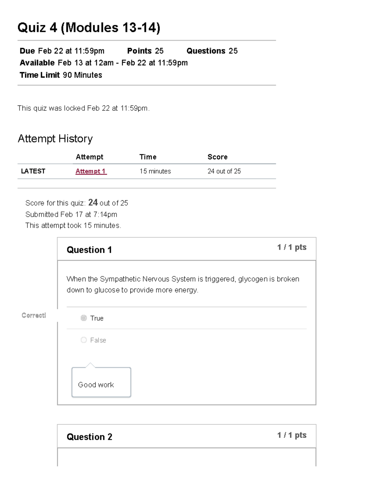 Quiz 4 (Modules 13-14) BIO 181 General Biology I (2022 Spring - A ...