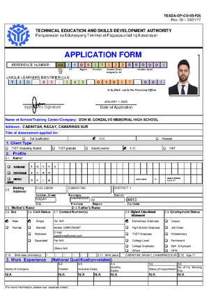 Sample Competency Assessment Agreement Jdtorre - COMPETENCY ASSESSMENT ...