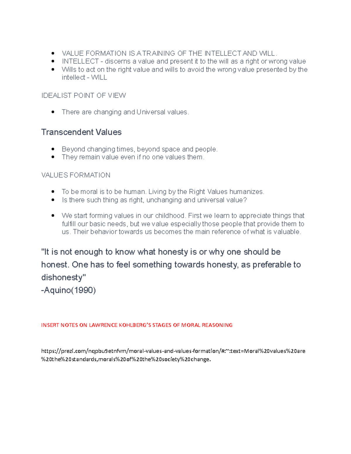 Value Formation - Thank you so much - VALUE FORMATION IS A TRAINING OF ...