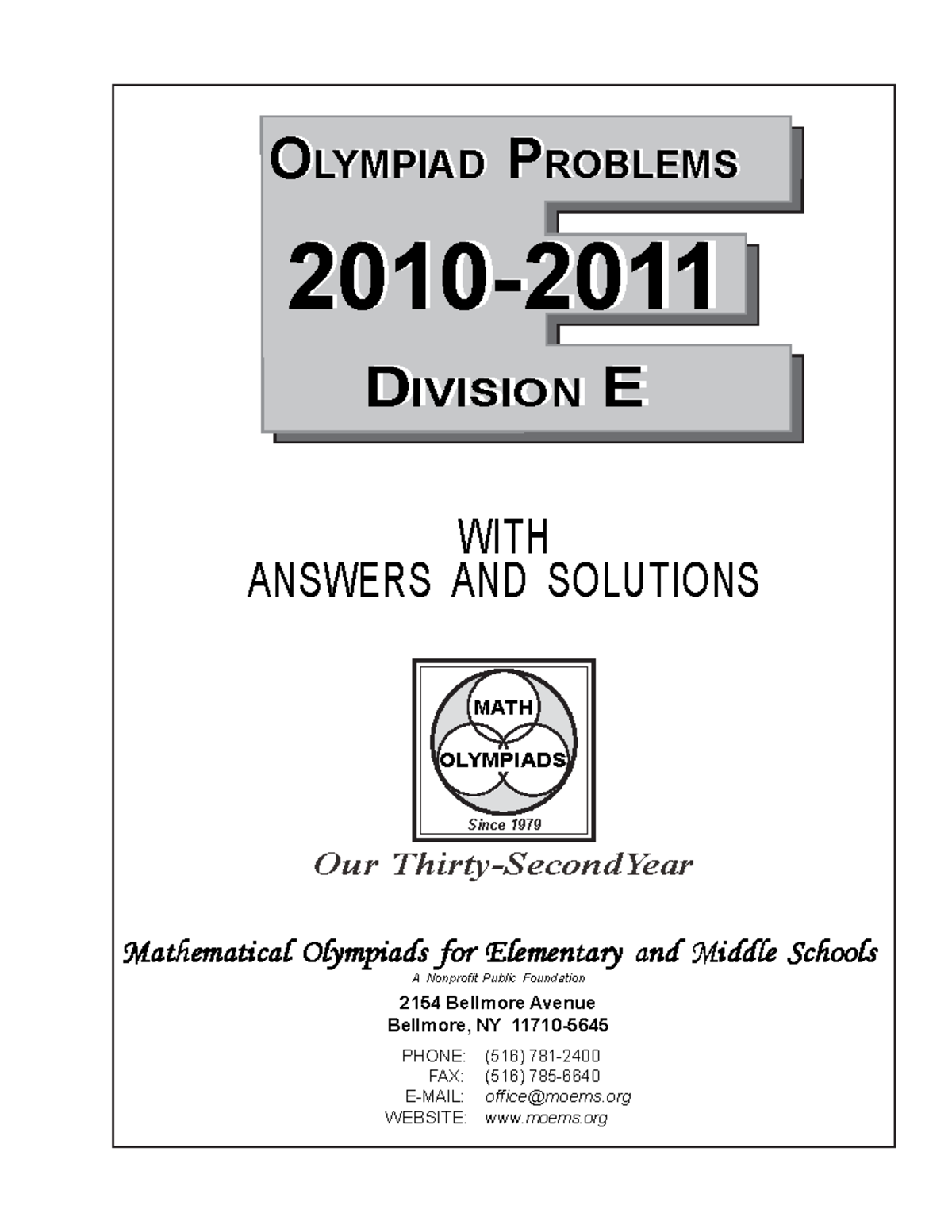 M.o.e - Elementary Momes - ####### Mathematical Olympiads for ...