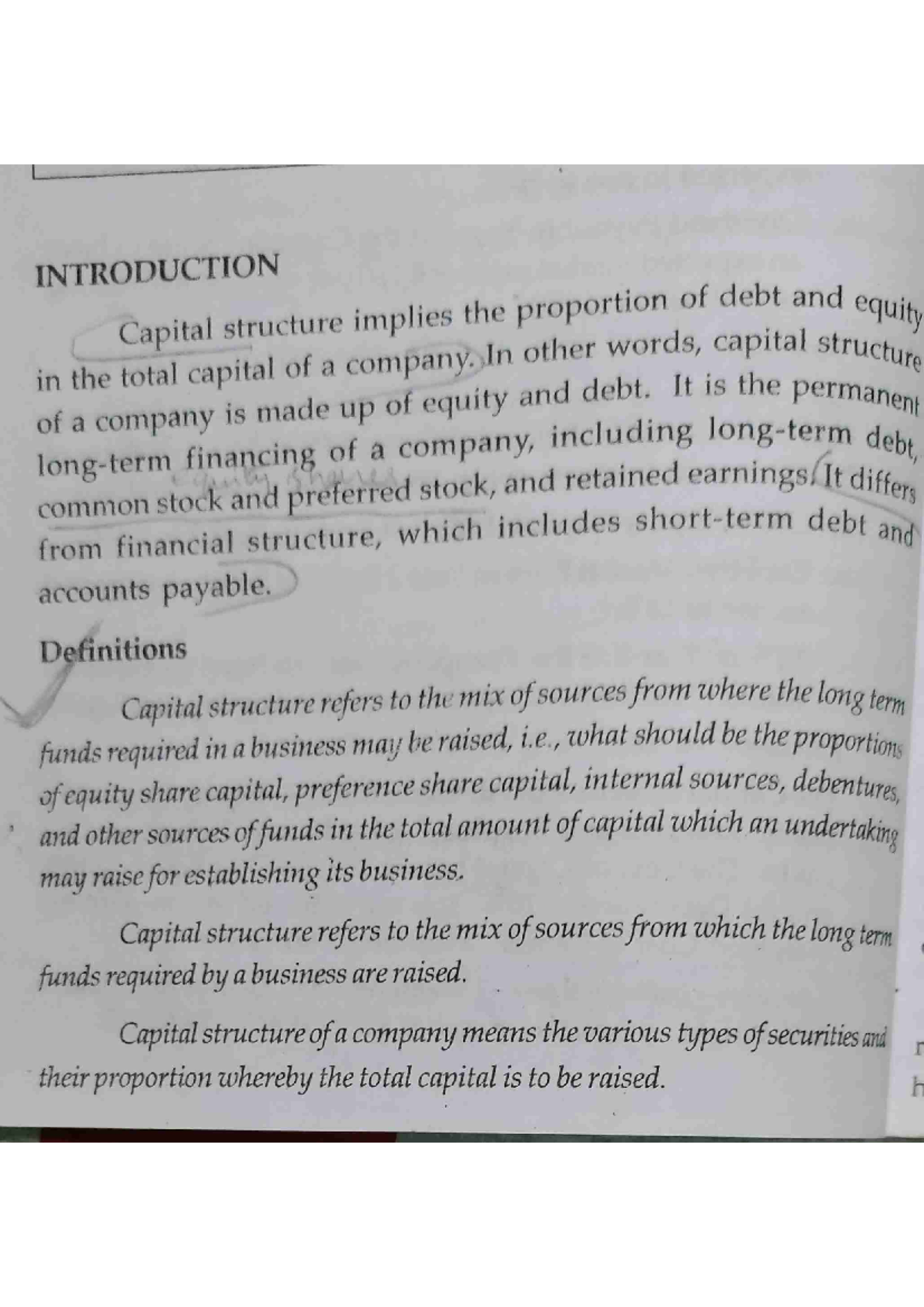 Capital structure - It's lecture notes - Financial Management - Studocu
