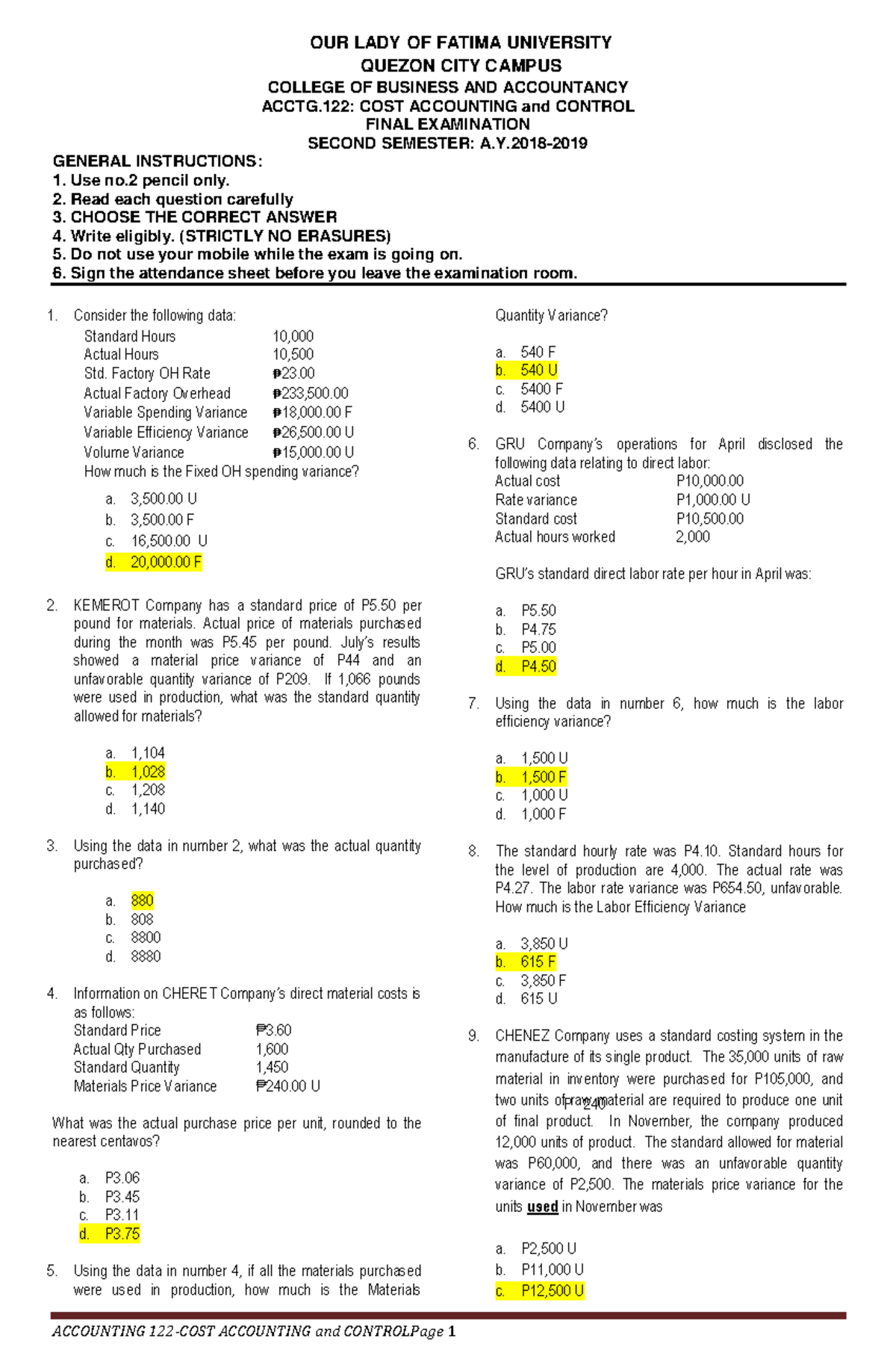 Accounting-122-final-exam compress - OUR LADY OF FATIMA UNIVERSITY ...
