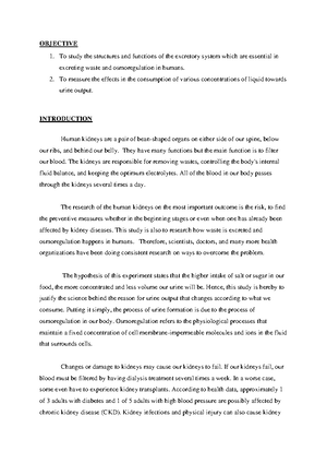 Identification of Biological Molecules in Food - Lab Report - CENTRE OF ...