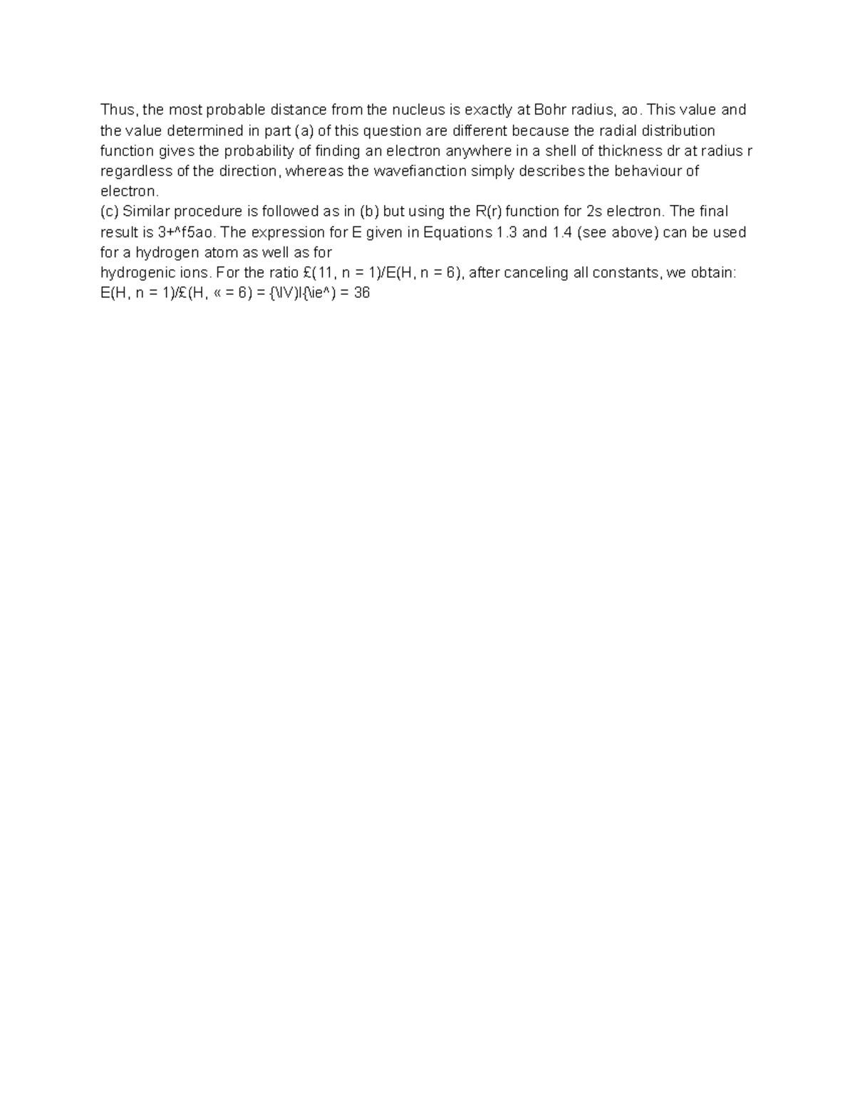 Lecture Chemistry Notes - Thus, the most probable distance from the ...