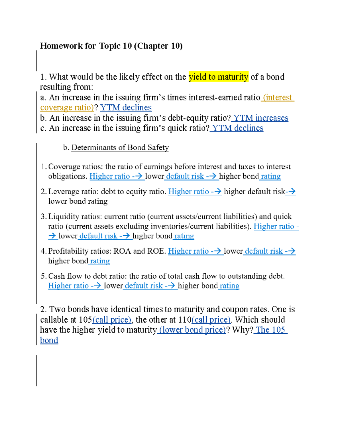 Homework for Topic 10 with solution-marks - Homework for Topic 10 ...