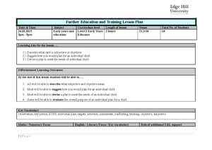 Lesson plan - partnership working - Further Education and Training ...