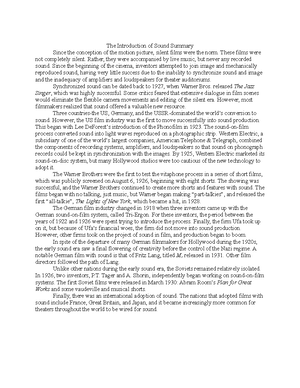 National Cinemas, Classism, WW1 Chapter Review - National Cinemas ...