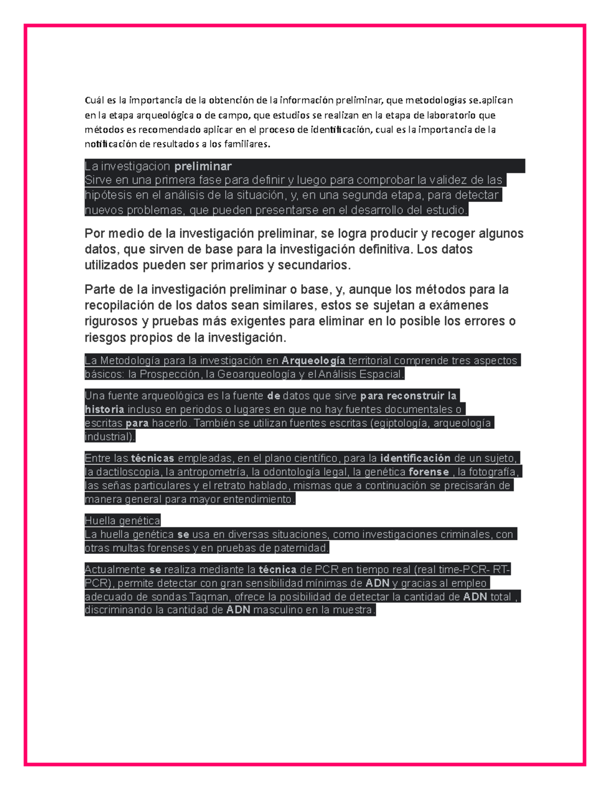 Cuál es la importancia de la obtención de la información preliminar ...